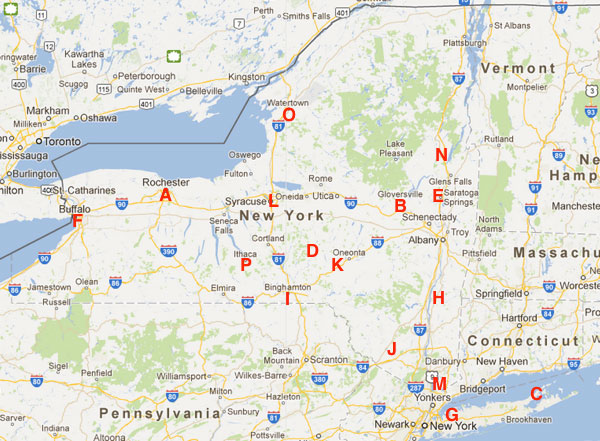 NYSAA Chapter Map – New York Archaeology